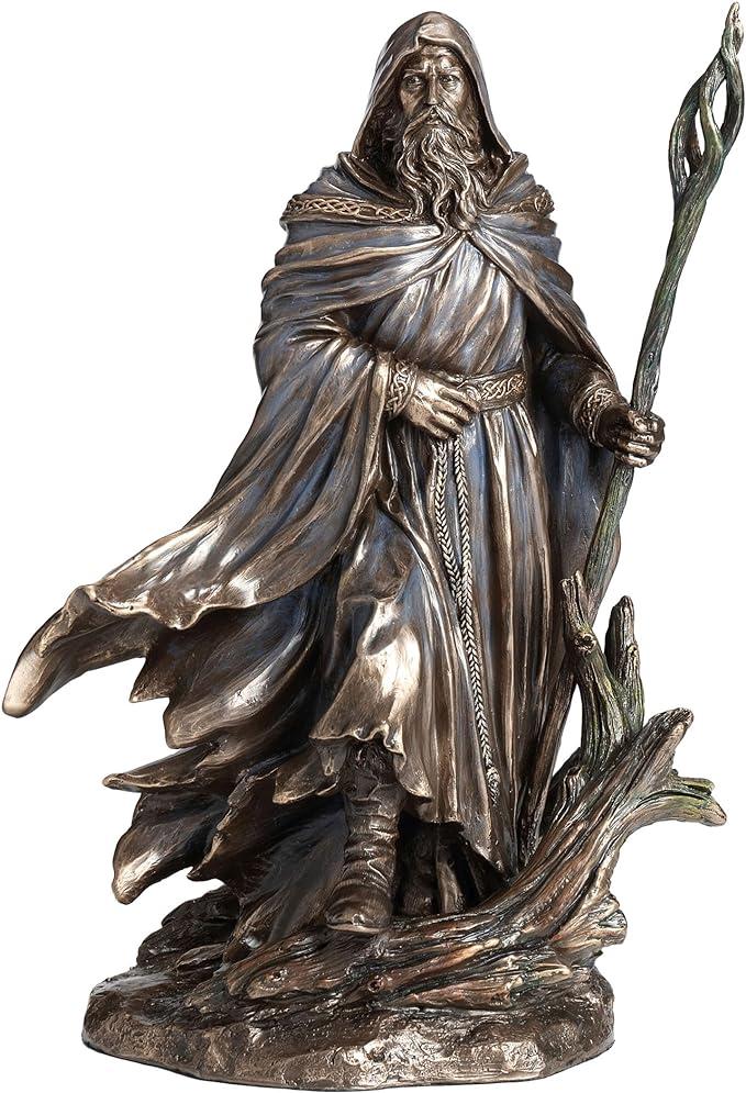 Merlin the Wizard Bronze Figurine 29cm by Monte M. Moore | Gothic Gifts