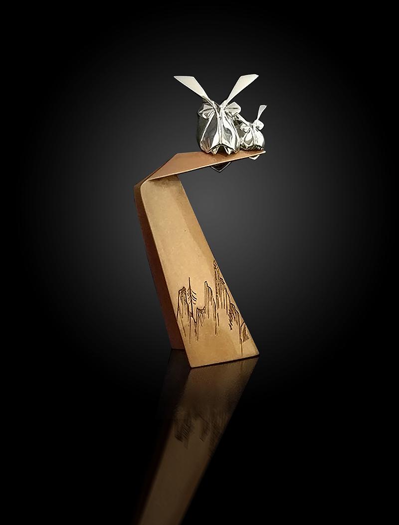 Owl and Baby Hallmarked Sterling Silver Miniature Nomi Design | Bronze ...