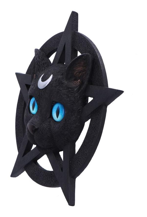 Feline Worship Cat Pentagram Wall Plaque 25.5cm | Gothic Gifts