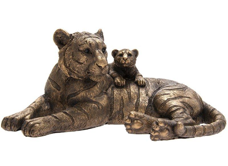 Tiger with Cub Bronze Figurine Leonardo Collection | Bronze Gifts