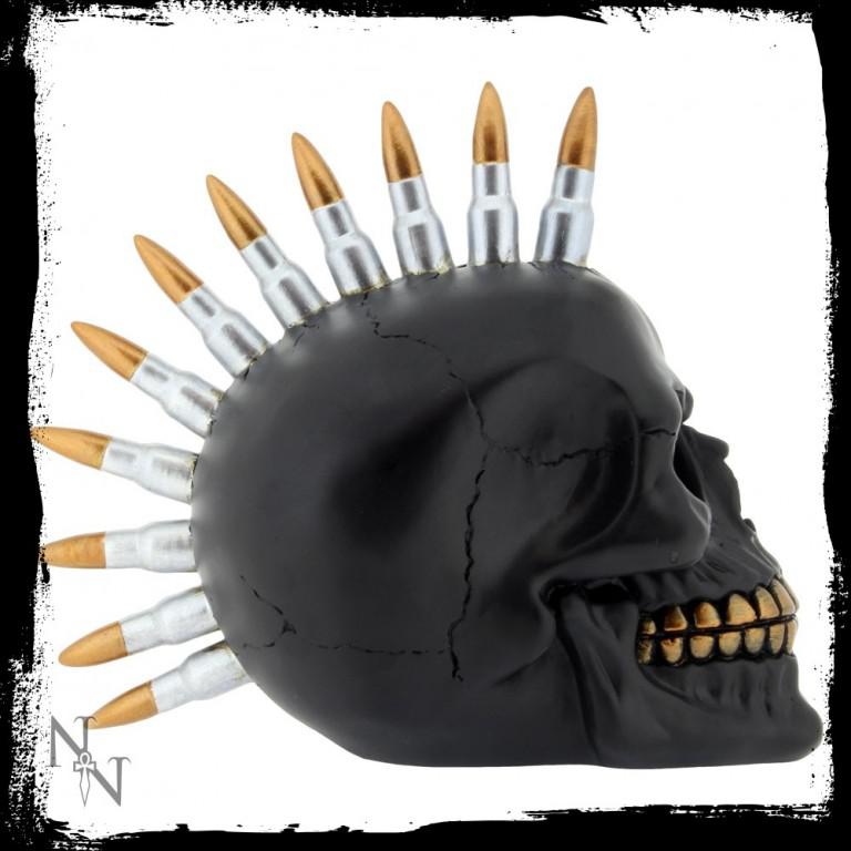 Bullet Skull Black and Gold Ornament | Gothic Gifts